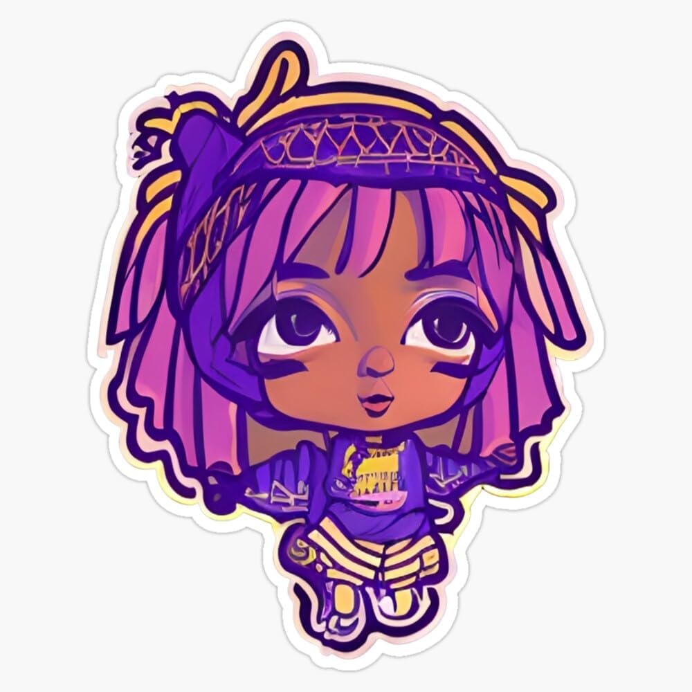 Amazon.com: Purple Anime Pfp 3 Sticker Bumper Sticker Vinyl Decal 5 ...