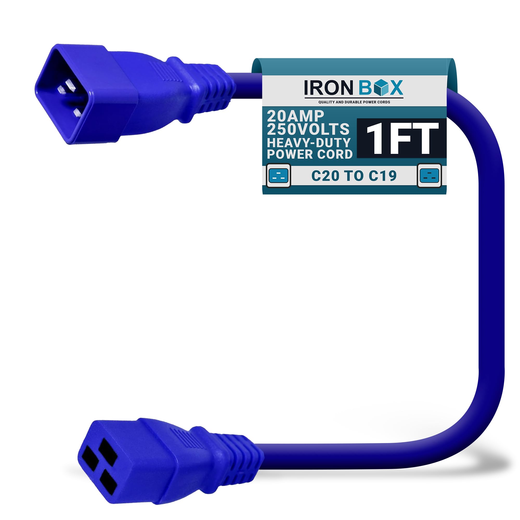 Amazon.com: IronBox Electric - Heavy-Duty C20 to C19 Power Cord - 20A ...