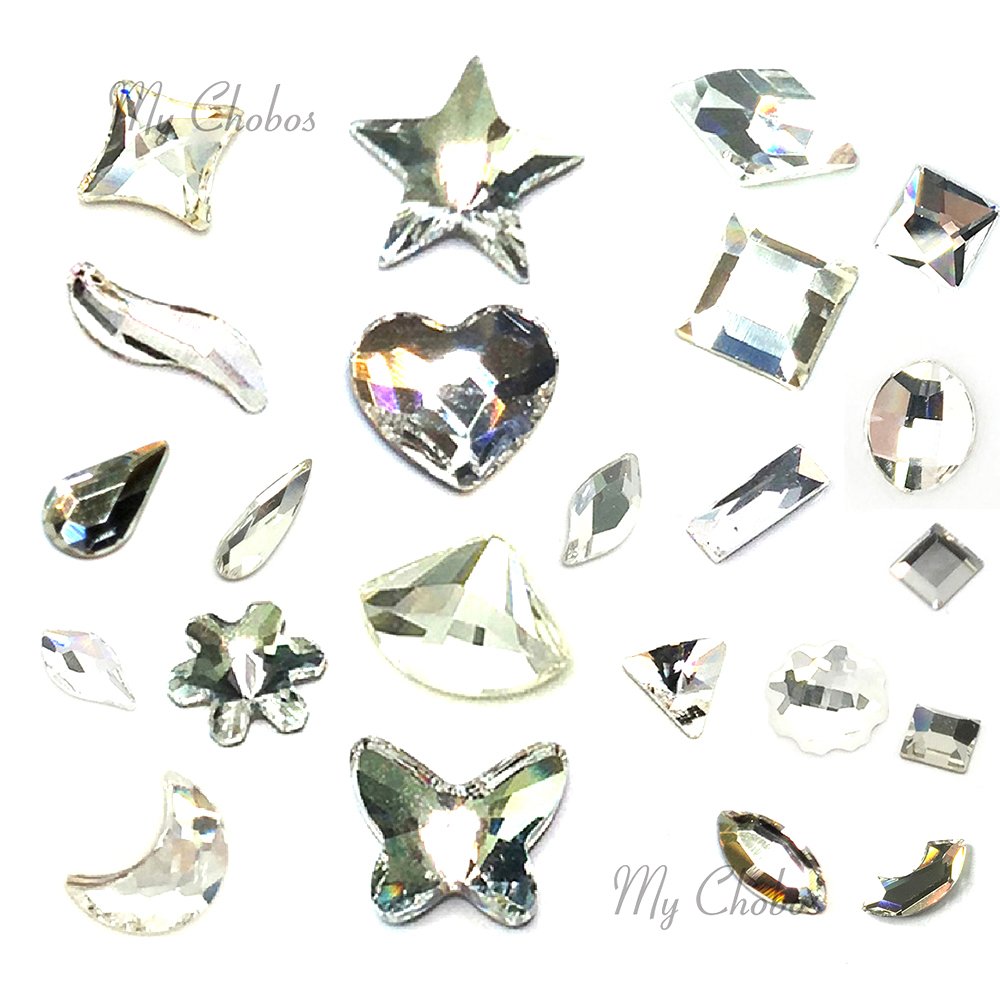 Amazon.com: Crystal (001) Clear Swarovski Assorted Mix Shapes Flatbacks ...