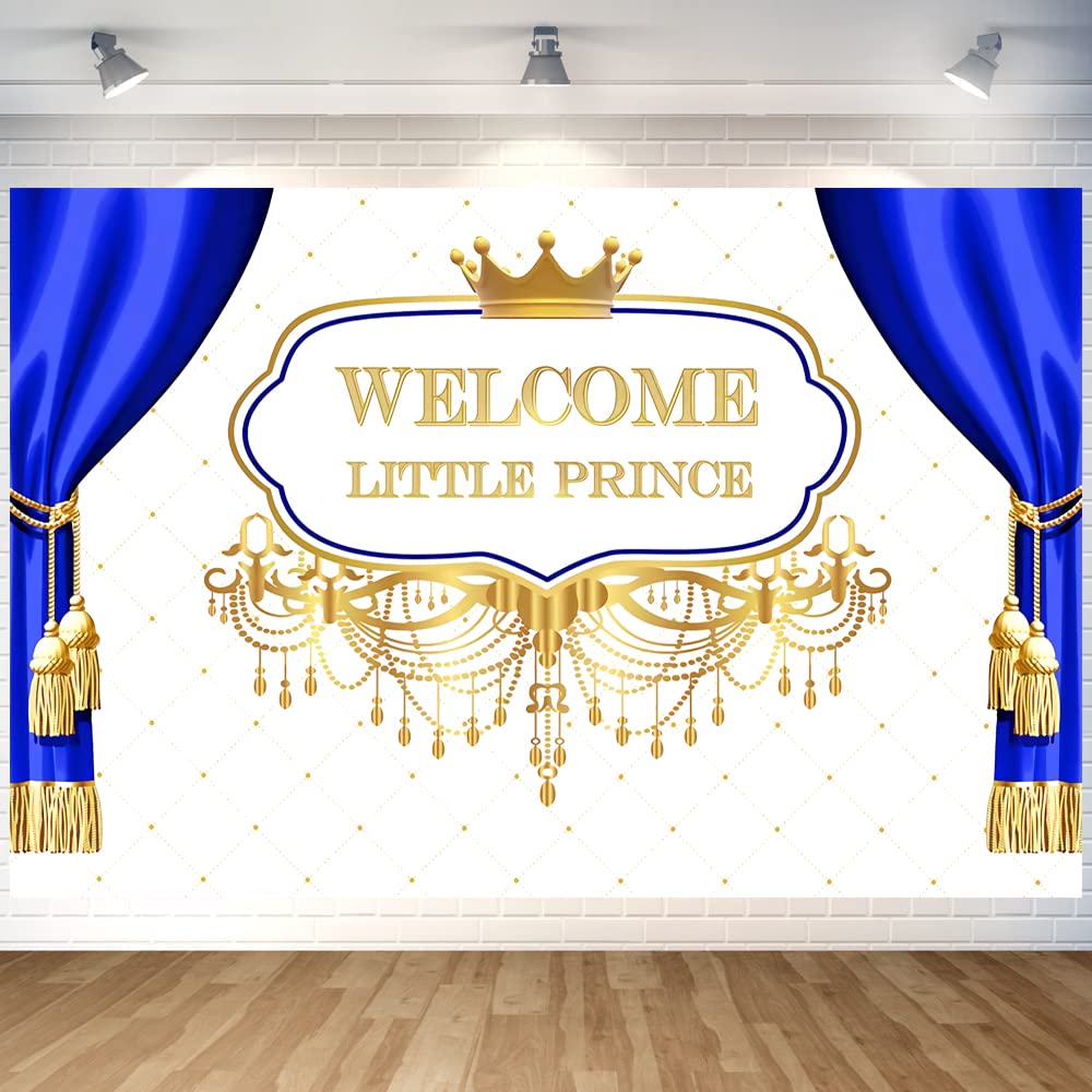 Buy Royal Prince Baby Shower Backdrop Welcome Little Prince Birthday ...