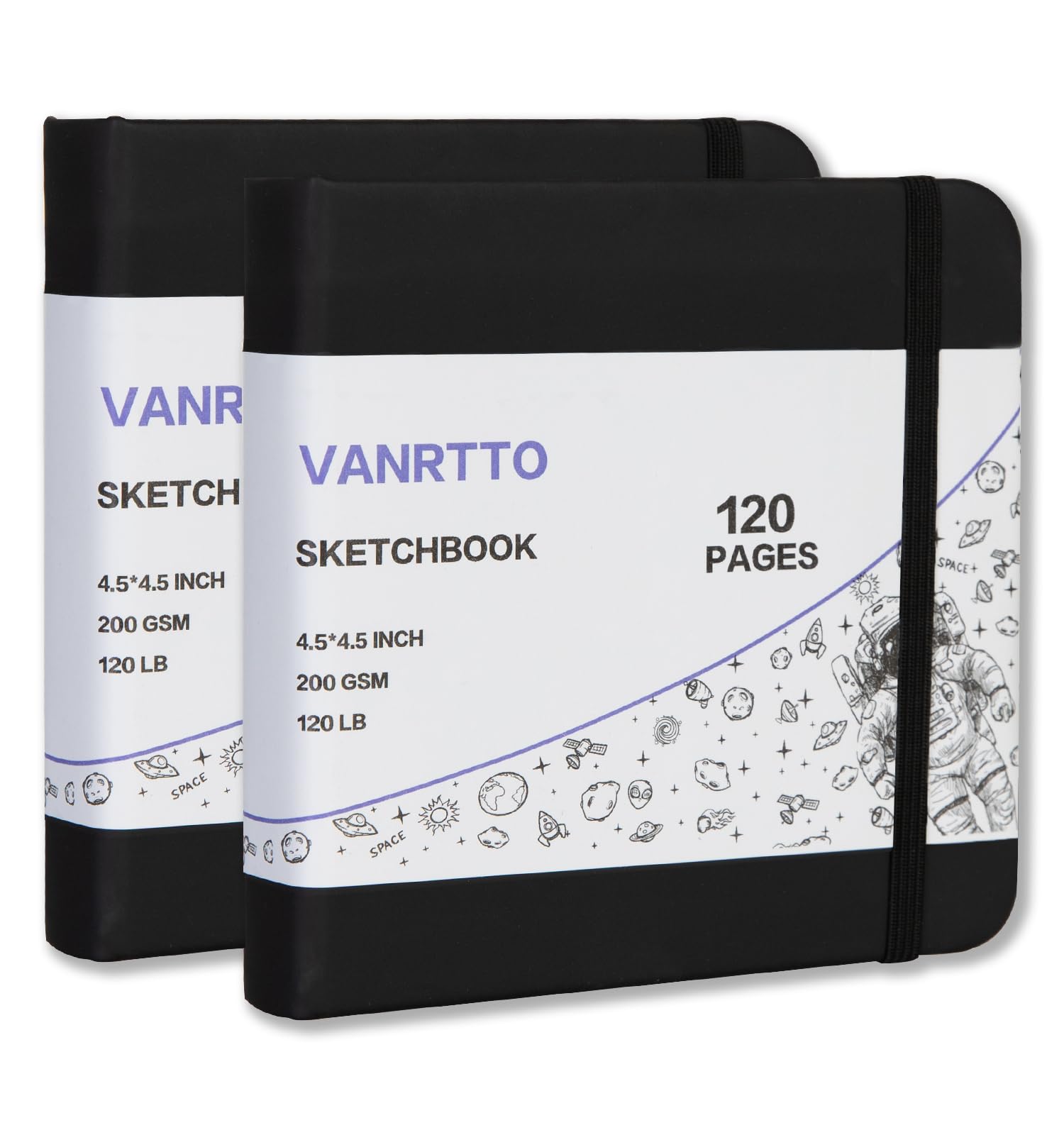 Amazon.com: VANRTTO Hardcover Square Sketch Book, 120lb/200GSM ...