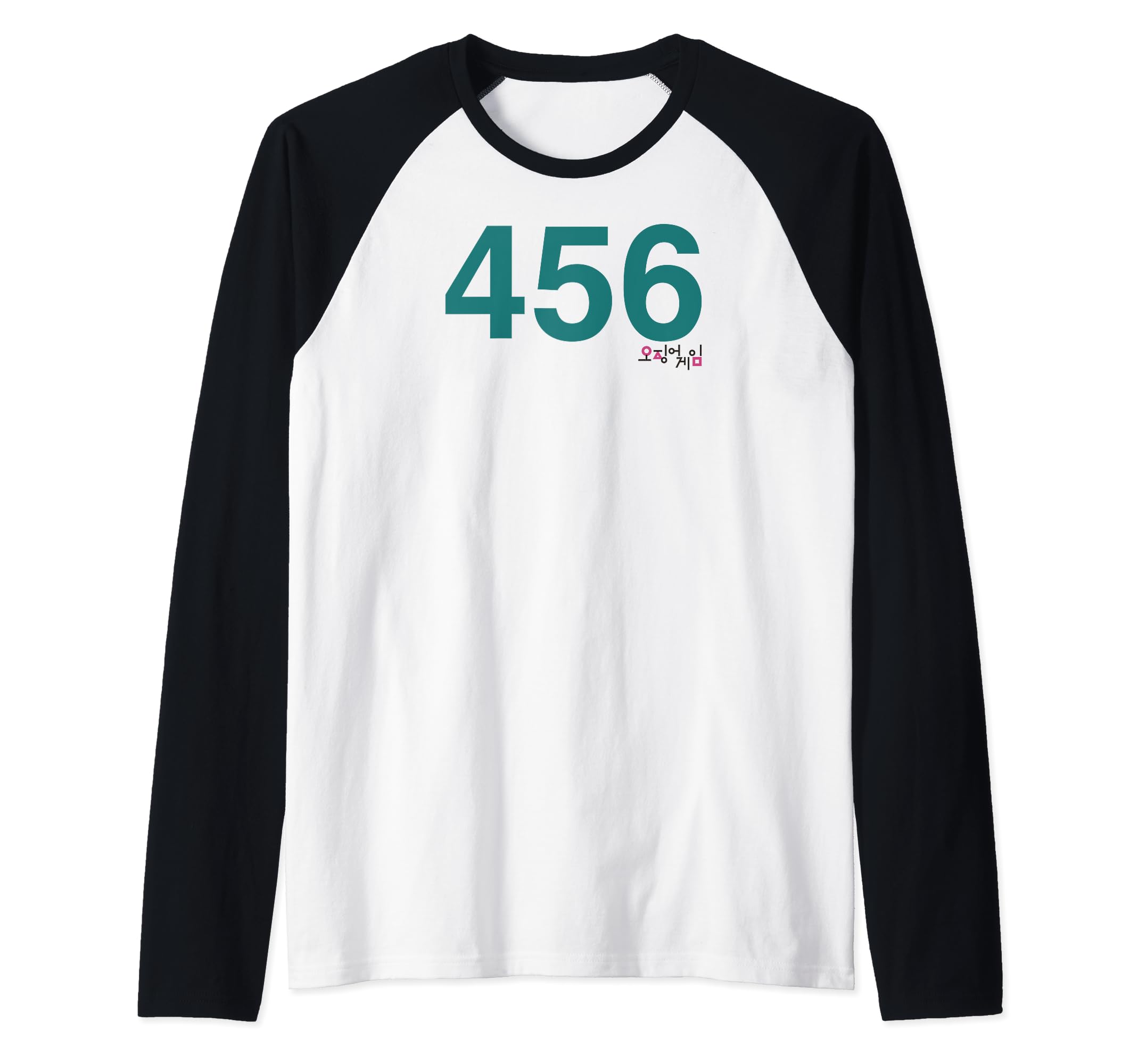 Amazon.com: Squid Game Player 456 Costume Raglan Baseball Tee ...