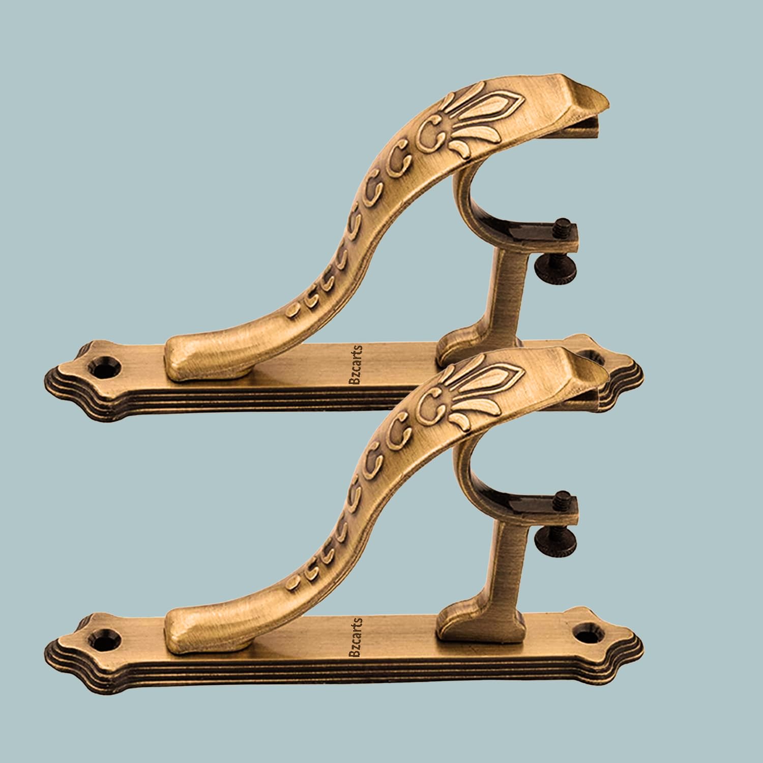 Buy Bzcarts Antique Finish Designer Heavy Curtain Supports for Door and ...