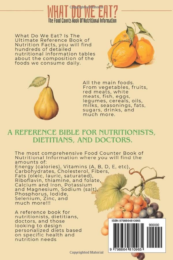 Snapklik.com : WHAT DO WE EAT The Food Counts Book Of Nutritional ...