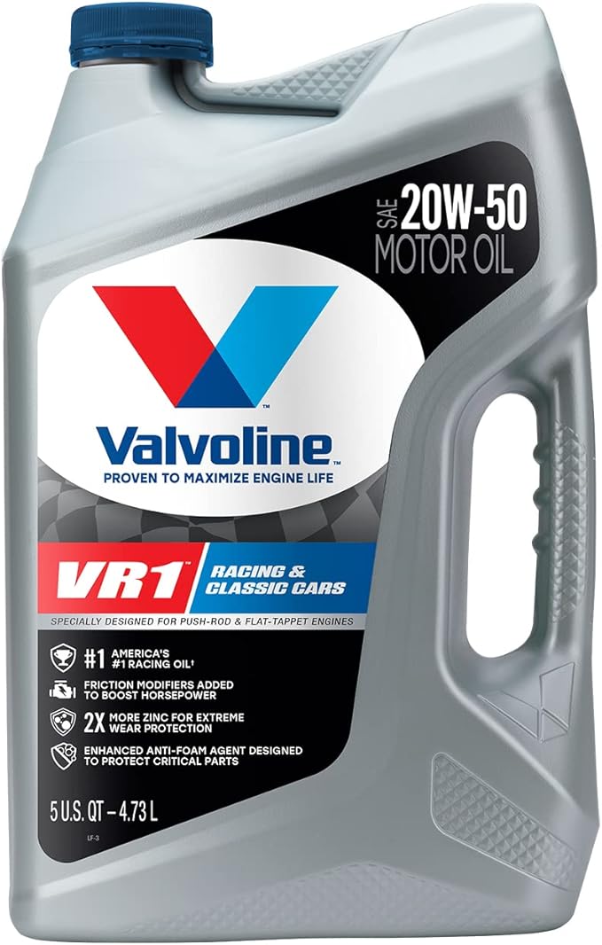 Valvoline VR1 Racing SAE 20W-50 Motor Oil 5 QT : Amazon.ca: Automotive
