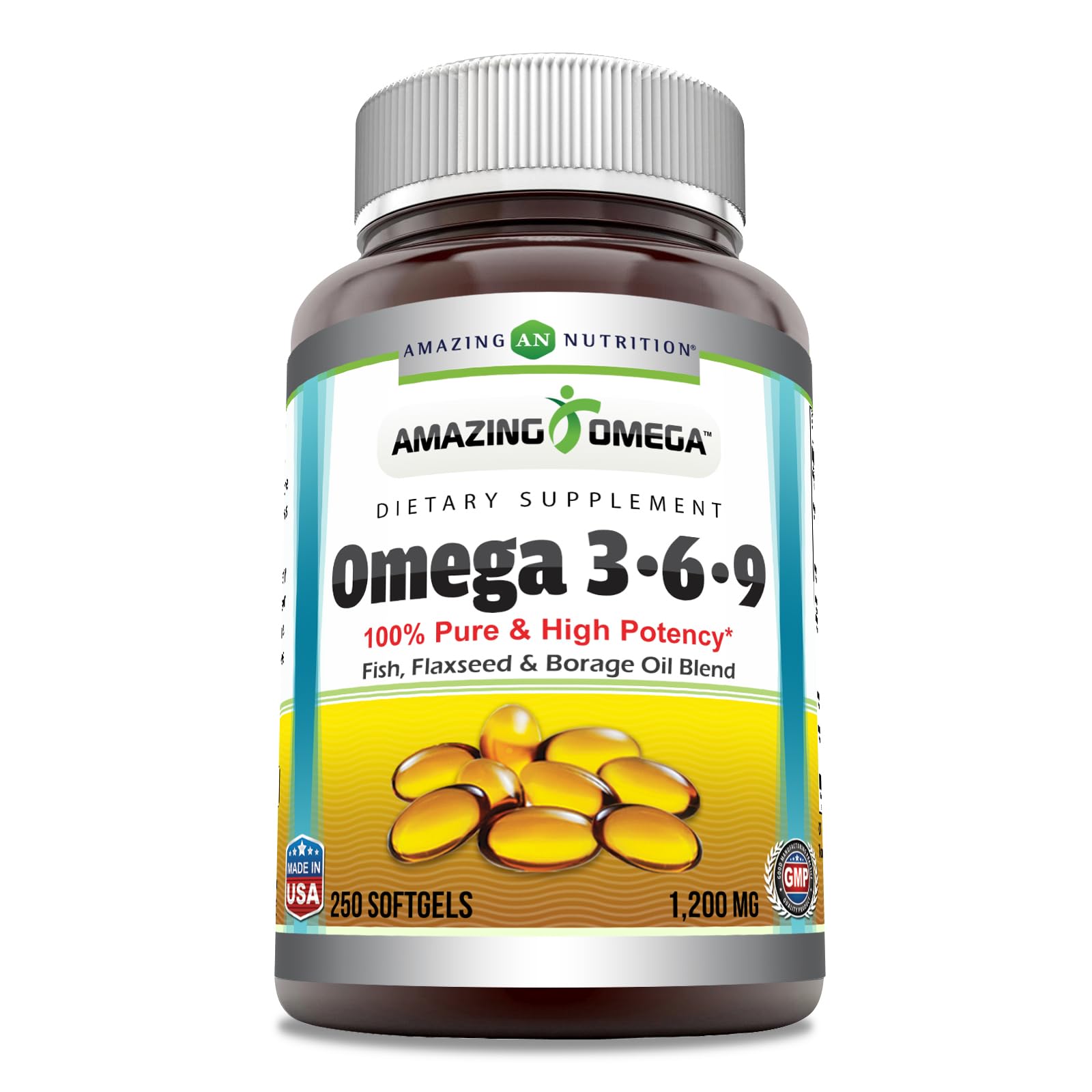 Buy Amazing Omega 3.6.9 1200 mg 250 Softgels Supplement | Unique ...