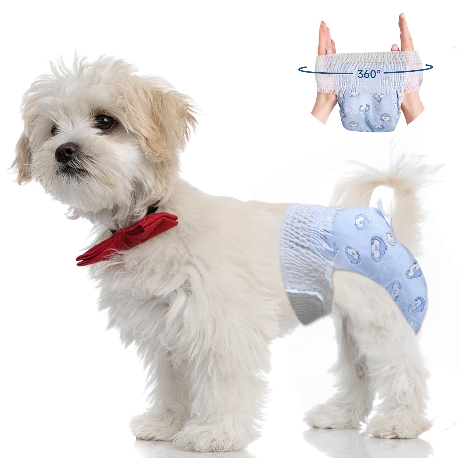 Amazon.com : Dog Diapers Female, 10 Count Disposable Stretchy Diapers ...