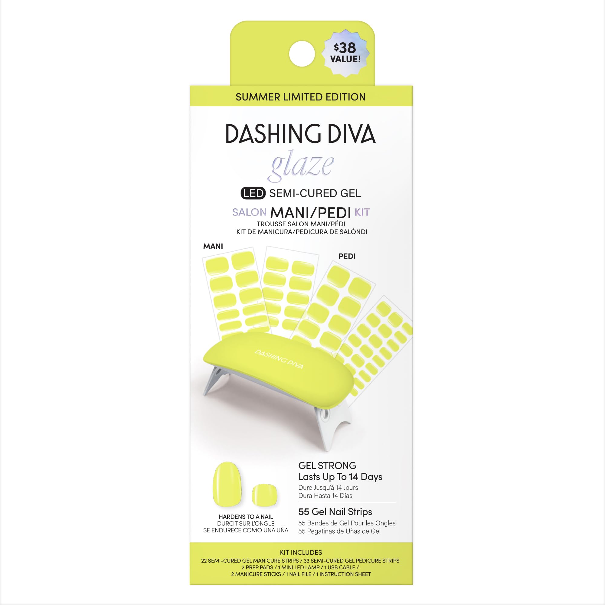 Amazon.com : Dashing Diva Glaze Mani Pedi Kit - The Limone Glaze ...