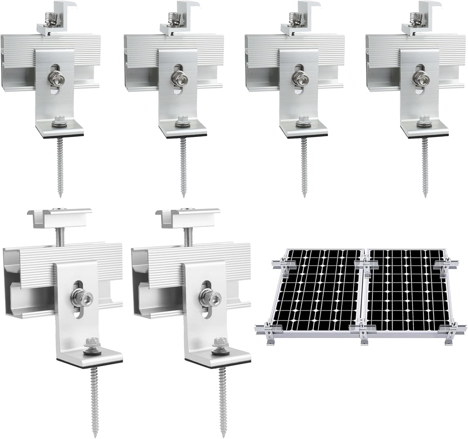 Amazon.com : Solar Panel Mount, 6PCS Solar Panel Mounting Brackets Kit ...