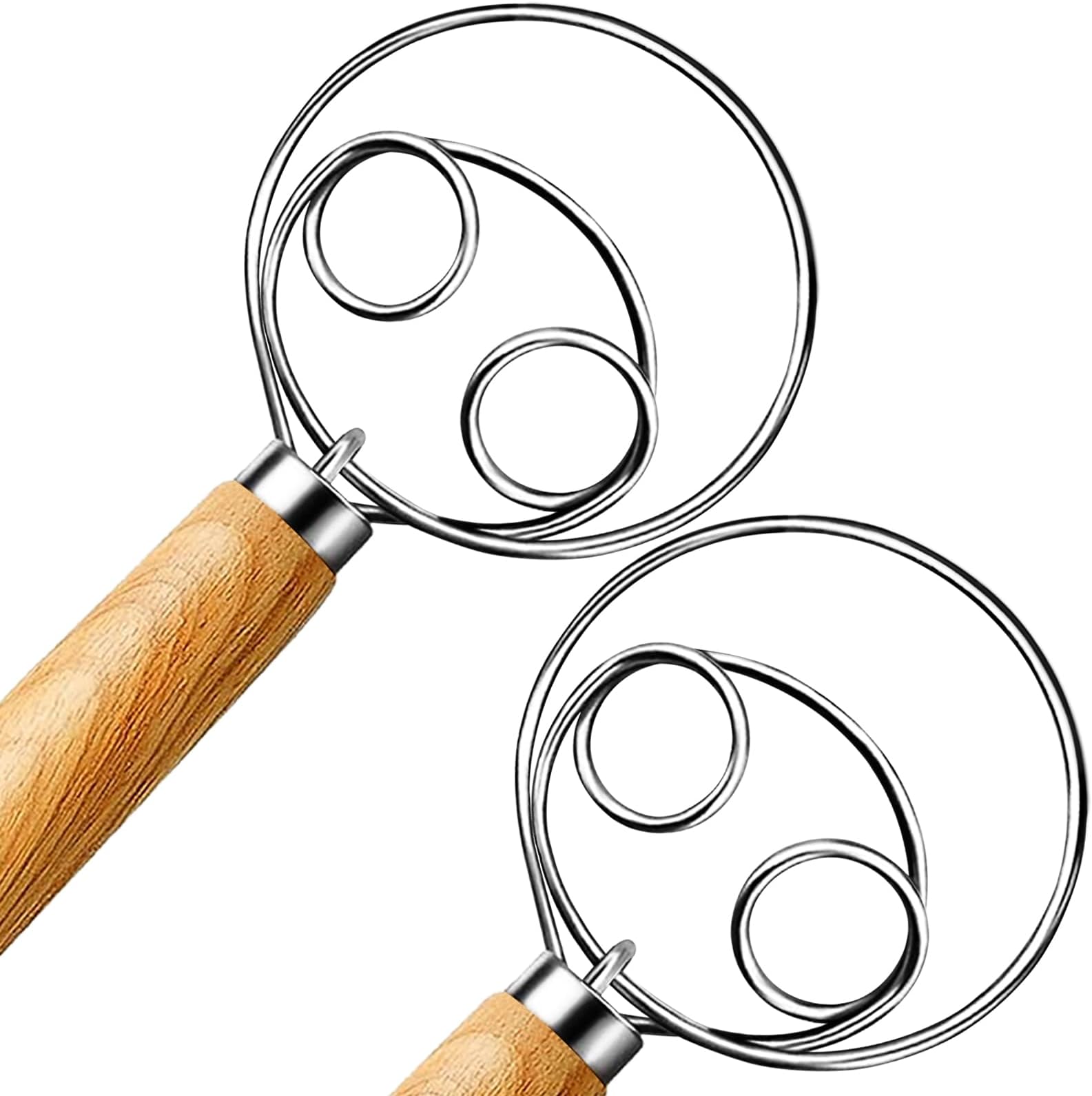 Amazon.com: Walfos Danish Dough Whisk, Rustproof Stainless Steel Bread ...