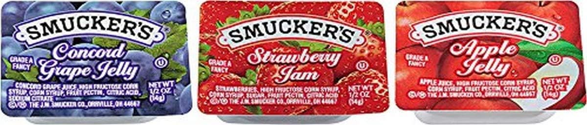 Amazon.com: Heinz Jelly & Jam Assortment (0.5 oz Packets, Pack of 200 ...