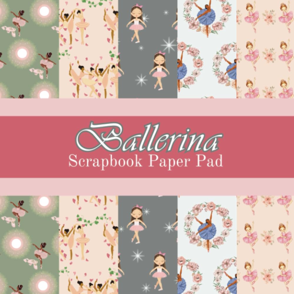 Ballerina Scrapbook Paper Pad: Papeterie, Cerise: Amazon.com: Books