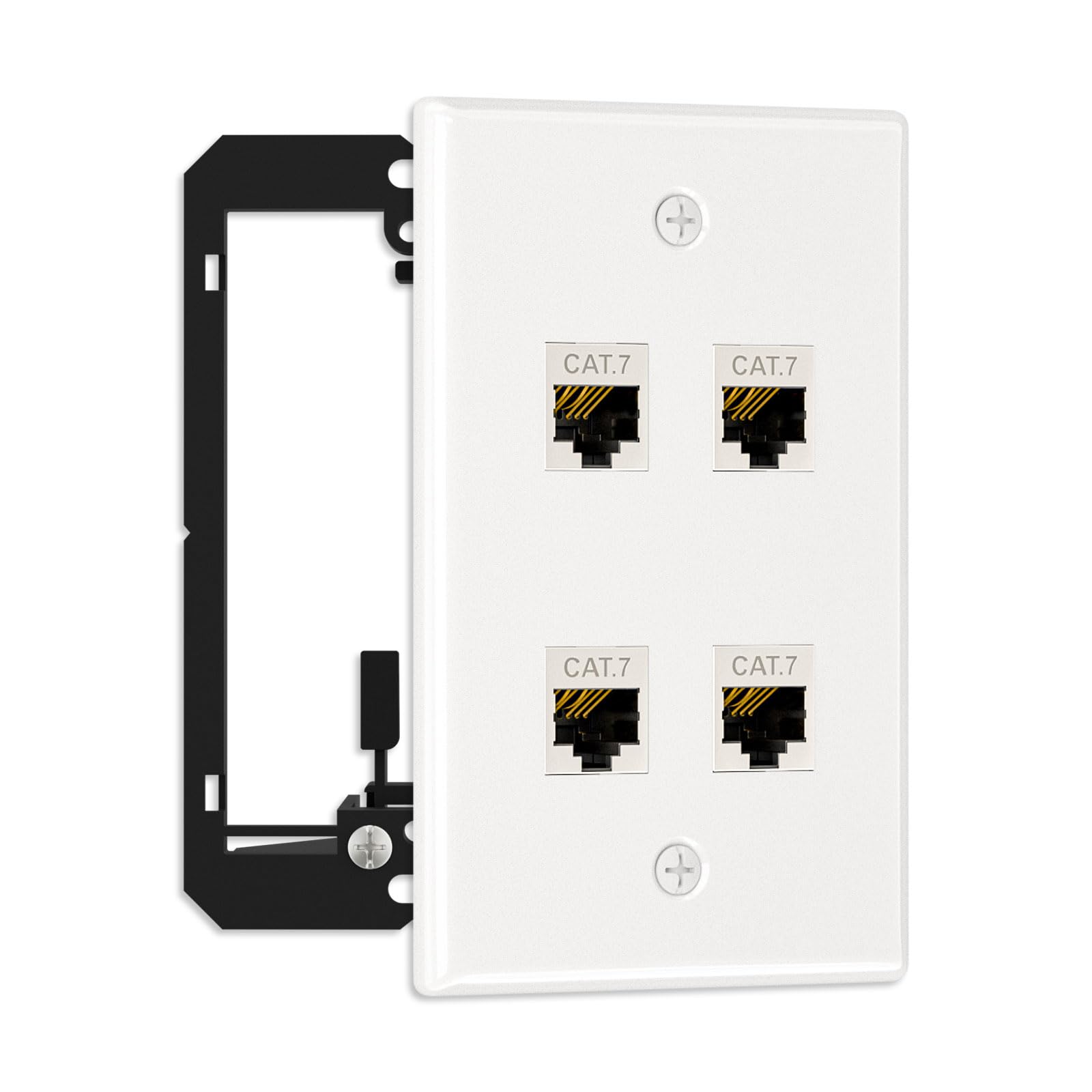 Amazon.com: FGB Ethernet Wall Plate with Mounting Bracket, 4 Port ...