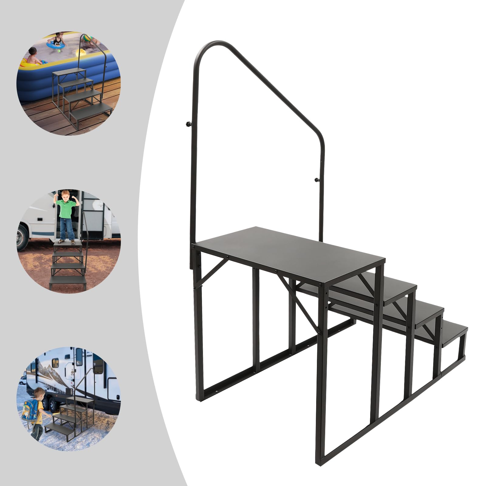 Snapklik.com : RV Step Stool, Stair Hot Tub Steps Outdoor RV Step ...