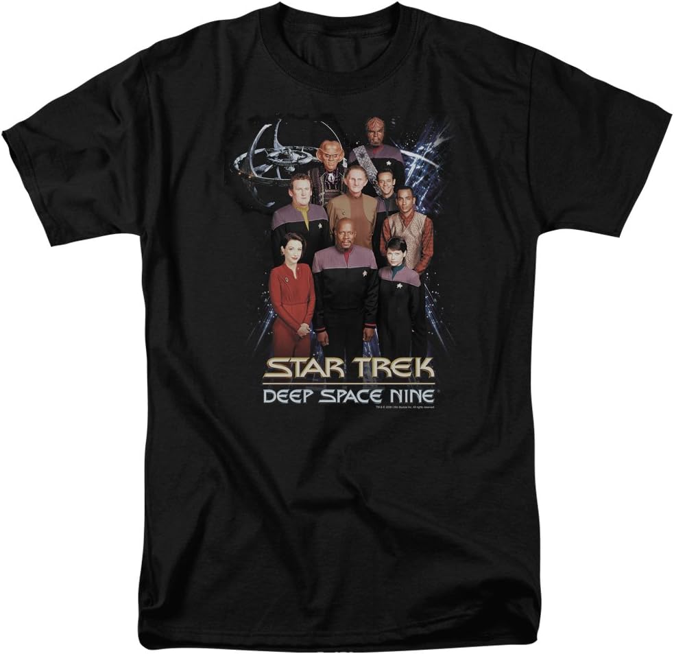 Star Trek Deep Space Nine DS9 Crew Adult Black T-Shirt, Small at Amazon ...