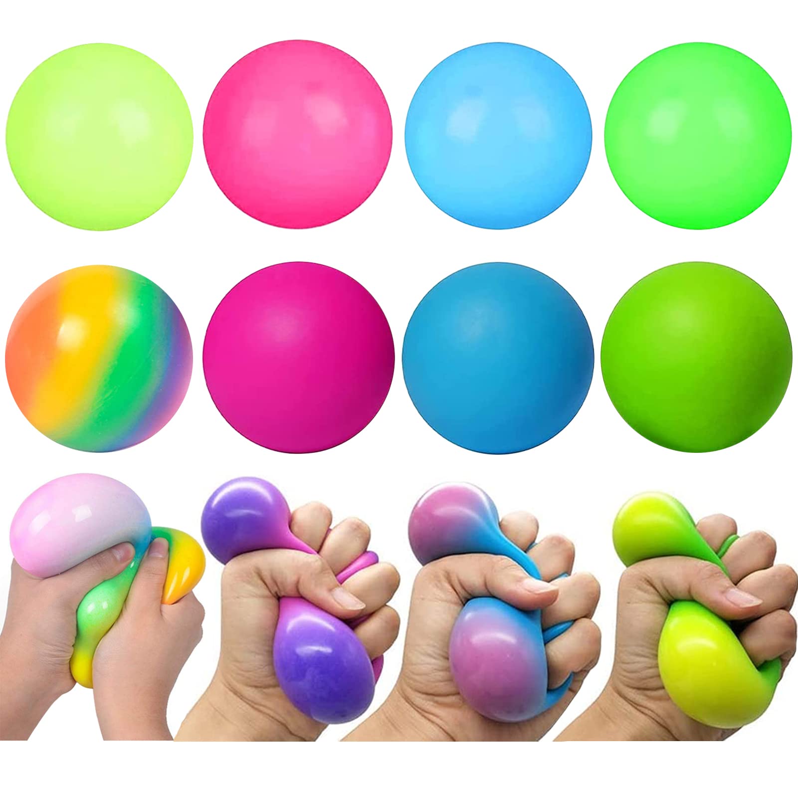 Buy JRBSVA Stress Balls For Kids Fidget Toys 8 Pack Color Changing
