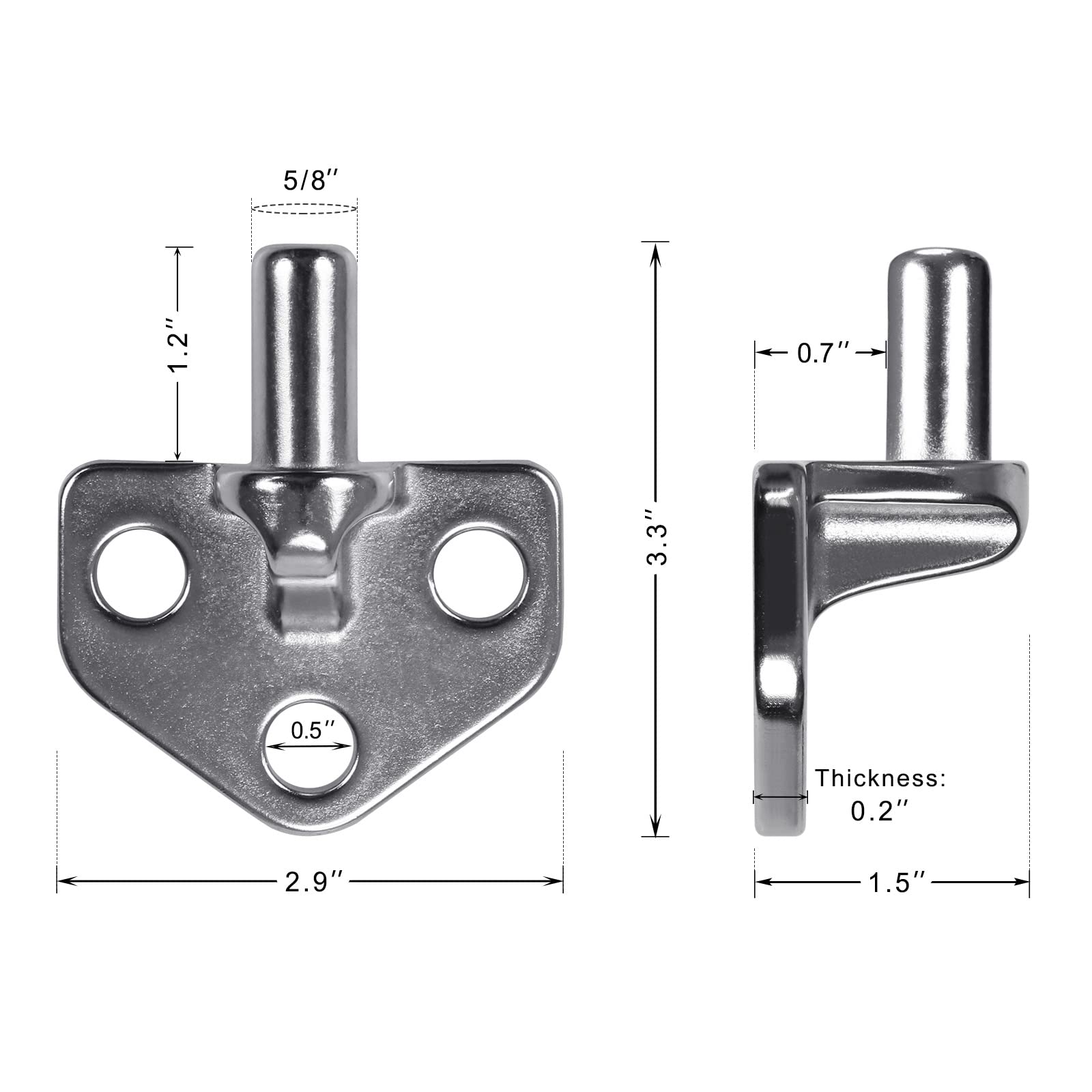 Snapklik.com : Insaga 304 Stainless Steel Gate Hinges Heavy Duty, Non ...