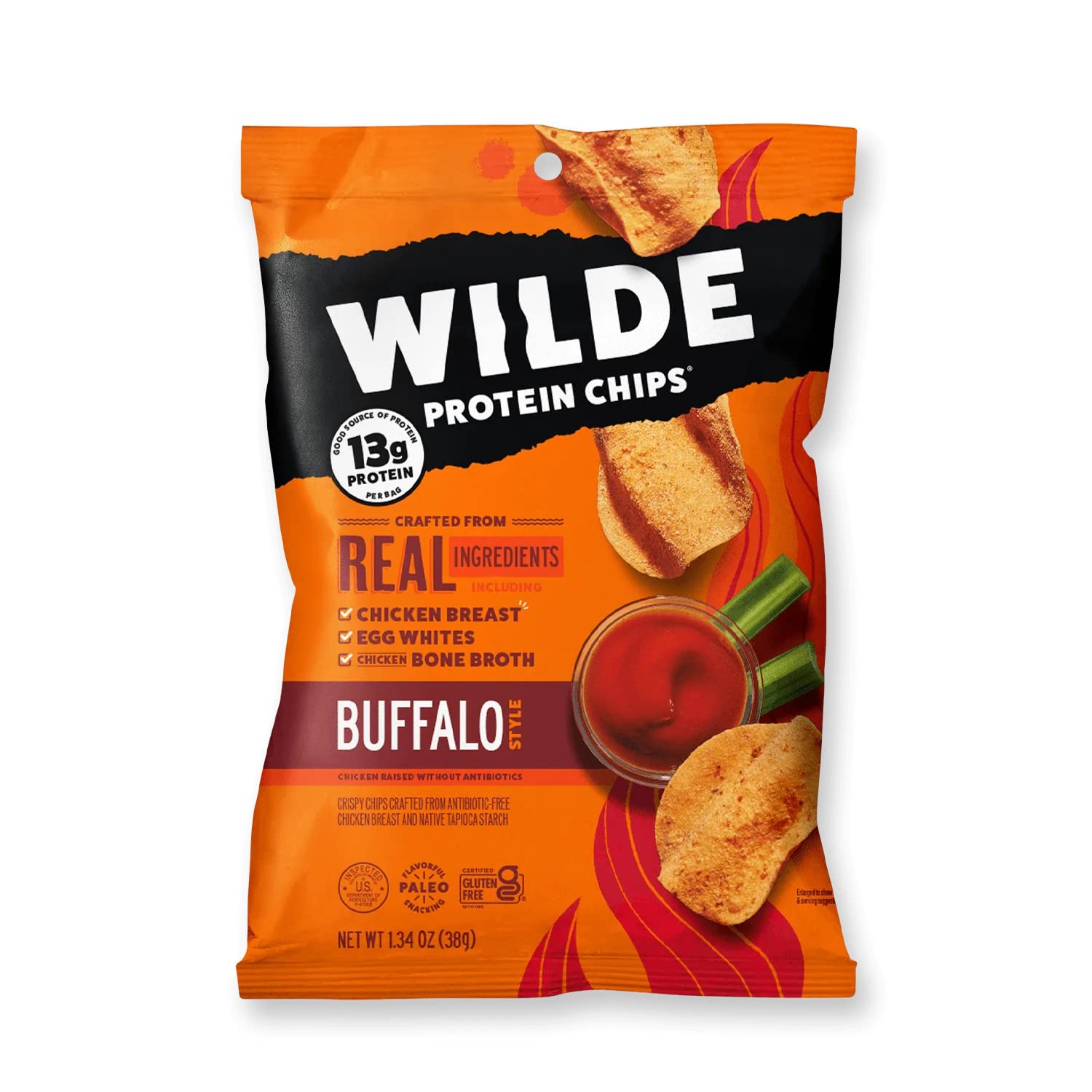 Amazon.com: WILDE Chicken Chips Mini Bags - High Protein, Made With ...