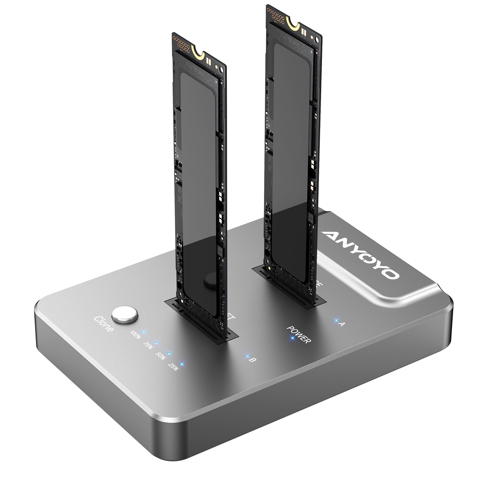 Snapklik.com : M.2 Duplicator Dual-Bay Offline Clone,USB C To NVME ...