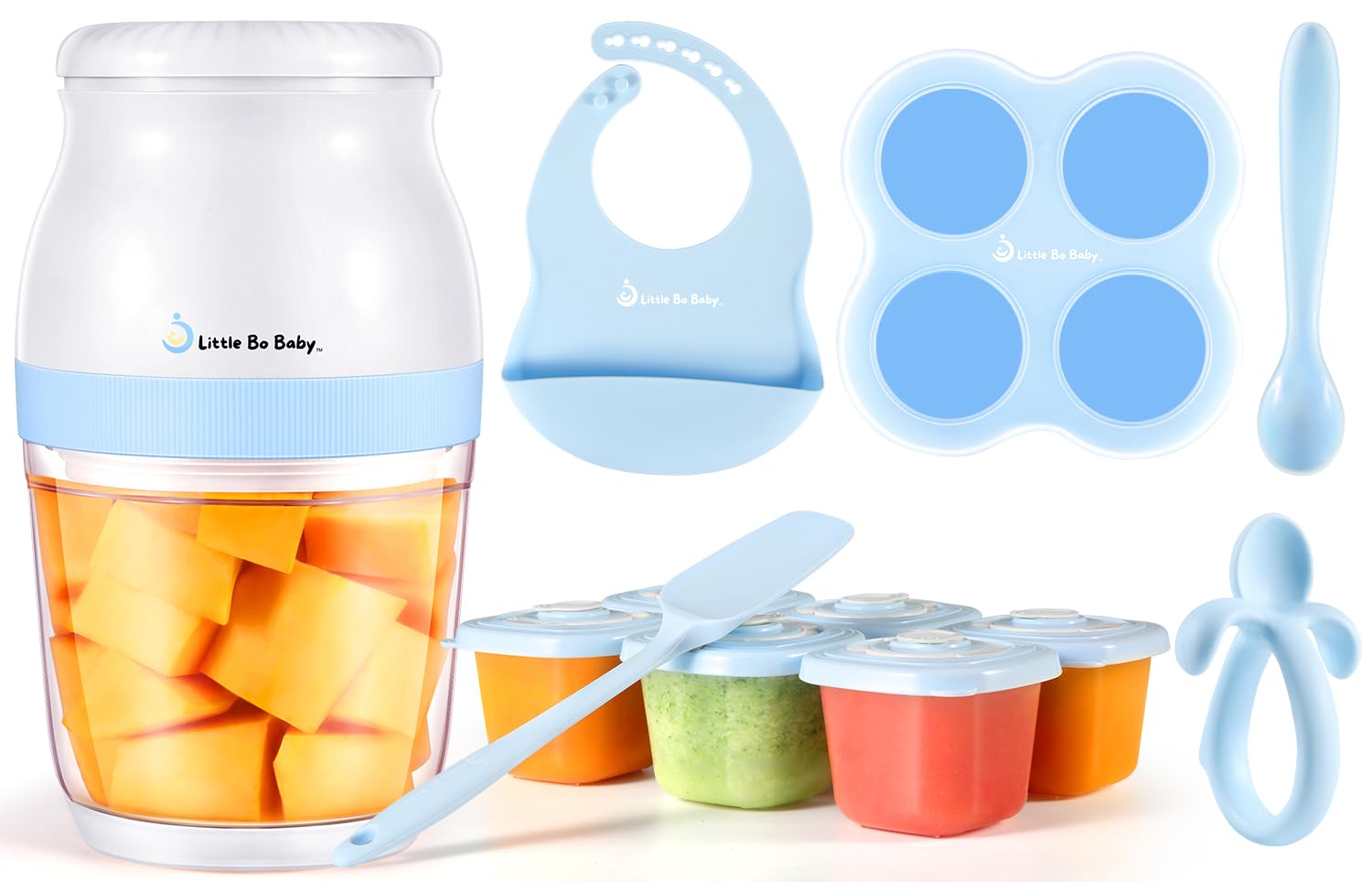 Amazon.com: Little Bo Baby Food Maker, 13-in-1 Baby Food Processor Set ...