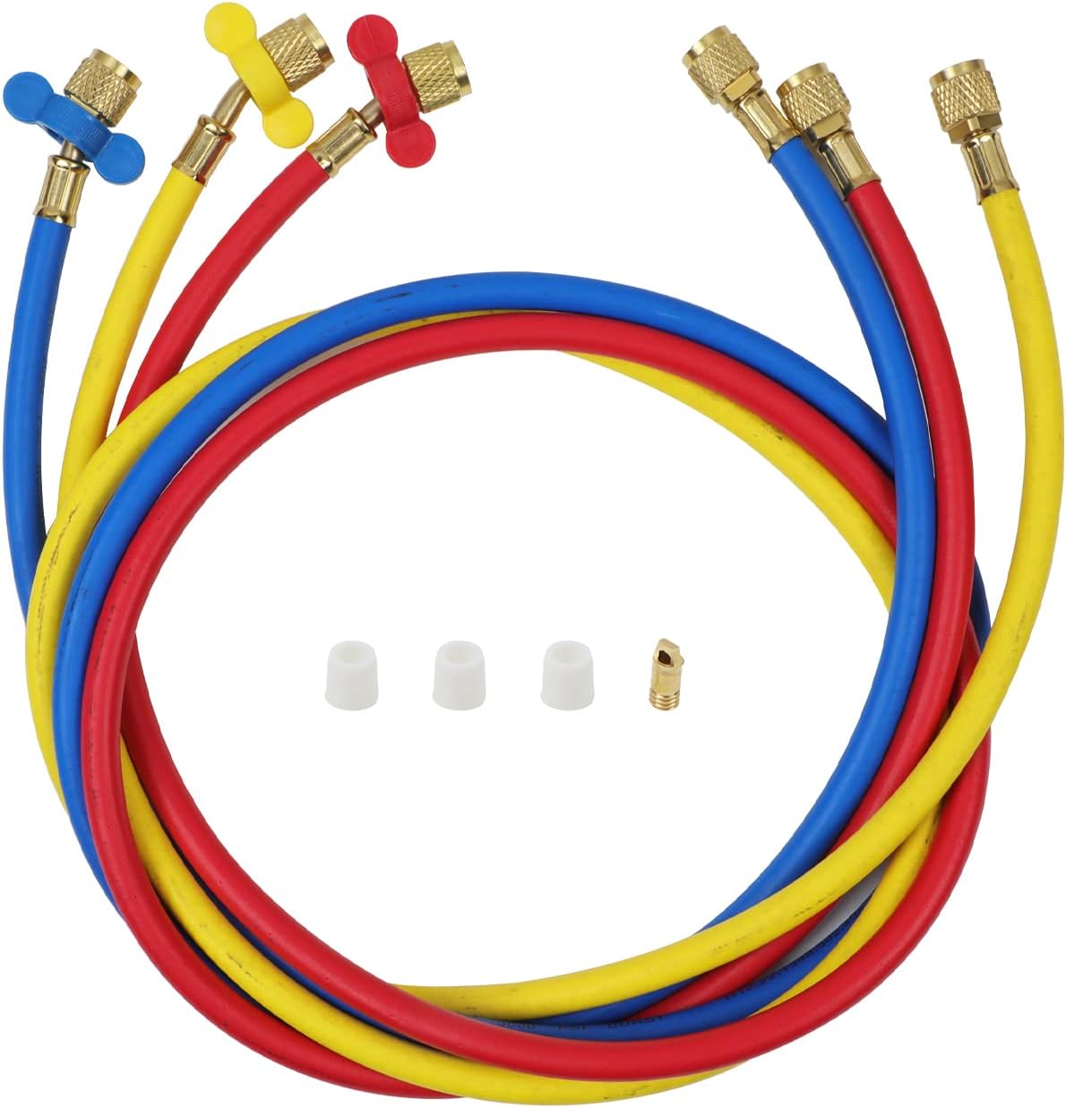 CMTOOL Refrigerant Charging Hose 5 FT HVAC Hoses and Fittings, 1/4'' SAE Home Automotive AC ...