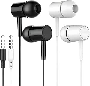 Amazon.com: 2 Pack Wired Earbuds with Microphone, in-Ear Wired ...