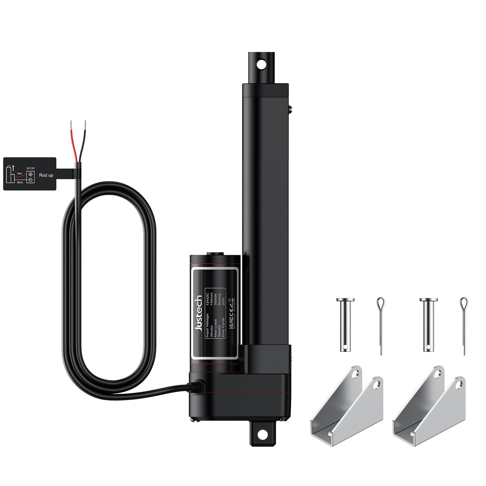 Snapklik.com : Justech 12V Heavy-Duty Linear Actuator 660LBS/3000N ...