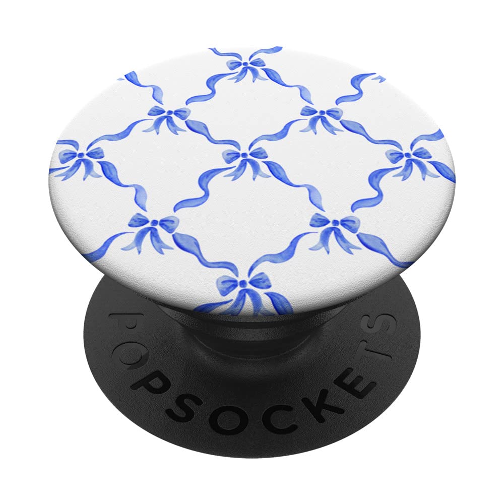 PopSocket Phone Grip - Pink White & Blue Floral Design On Sage Green ...