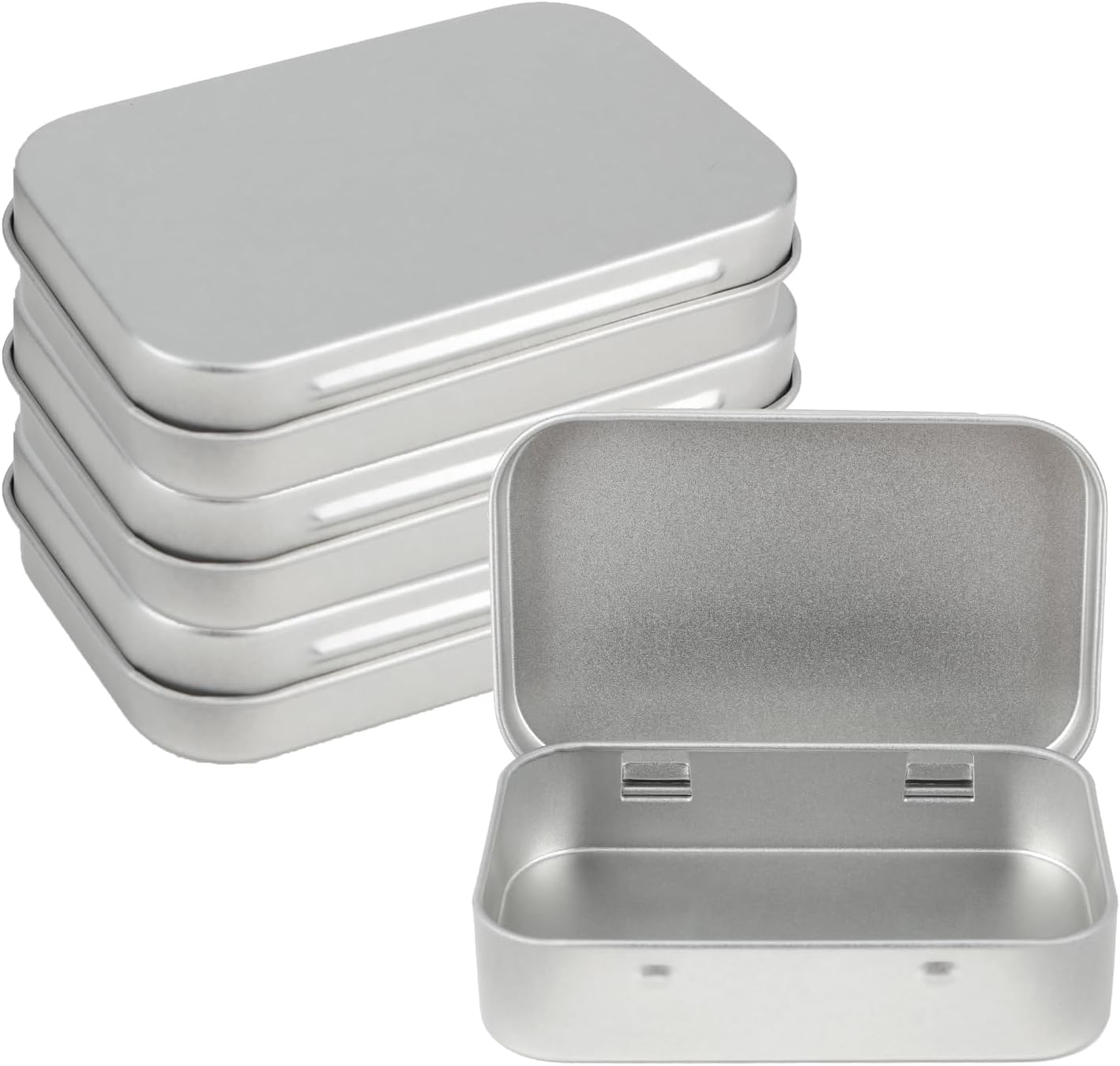 4 Stück einteilige Aufbewahrungsbox aus Aluminium - Rechteckige ...