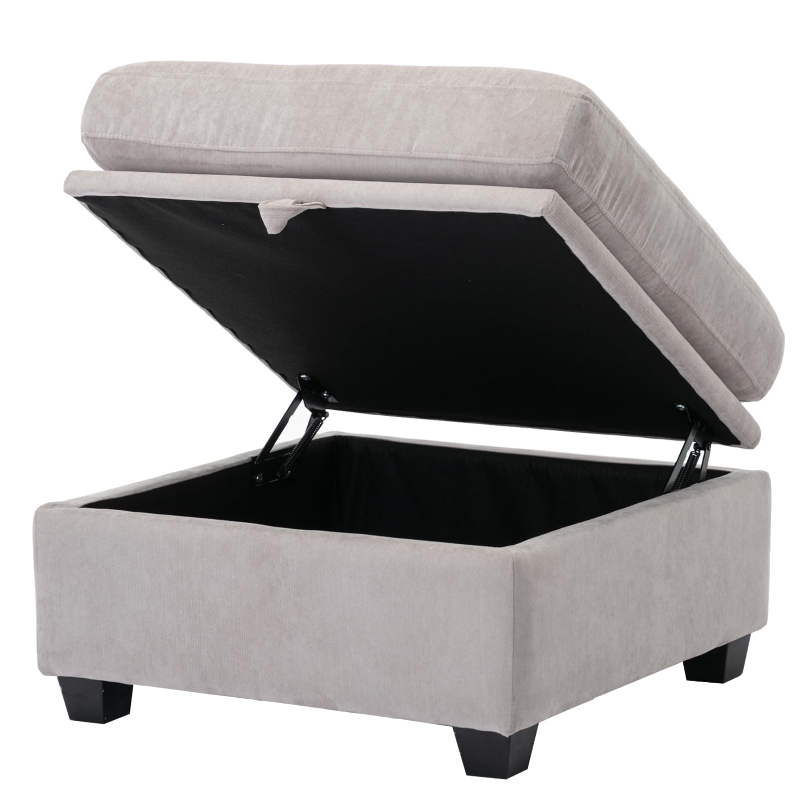 Amazon.com: asunflower Storage Ottoman Stool Square Ottoman Module for ...