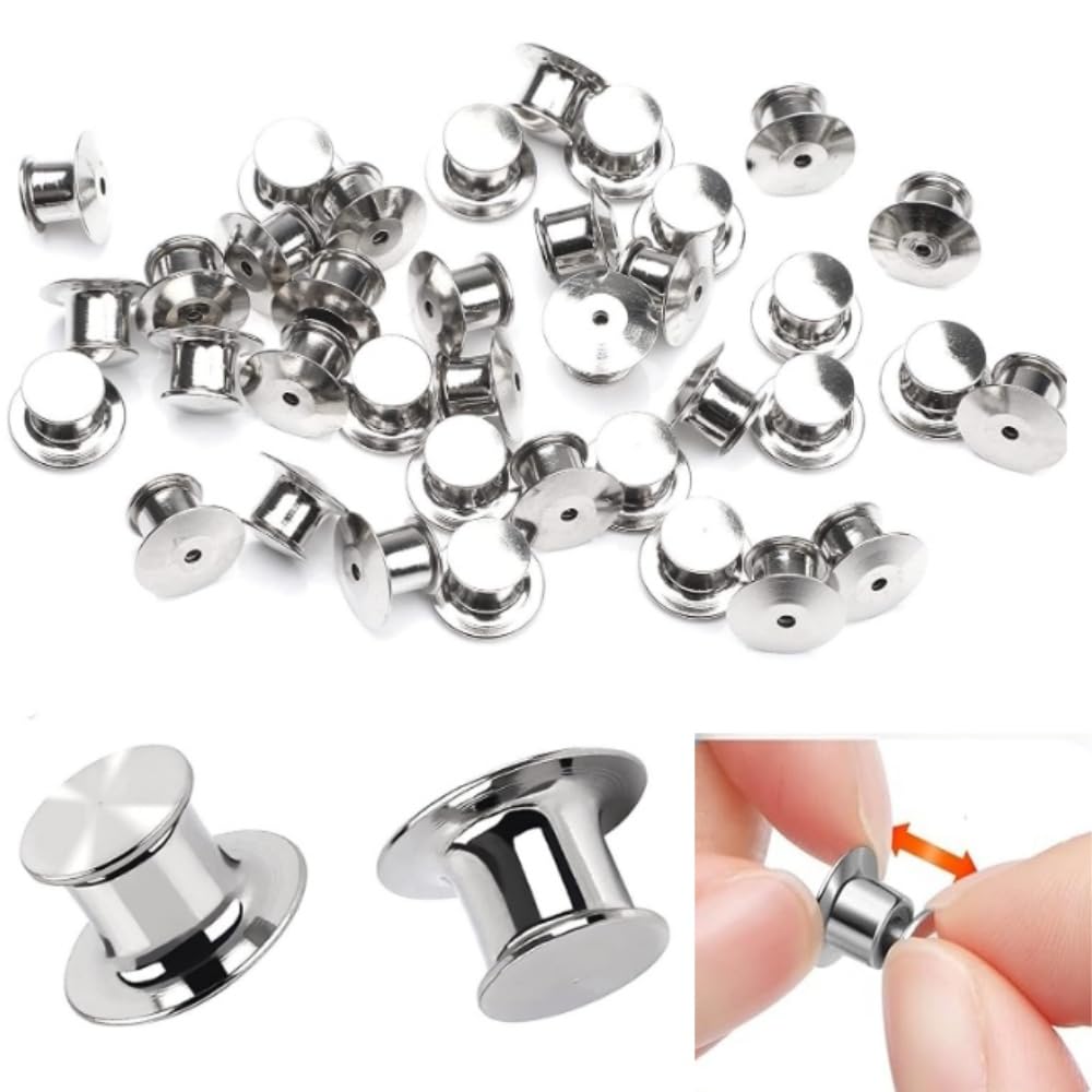 Jindizi 60Pcs Locking Pin Backs for Enamel Pins - Locking No Tool ...