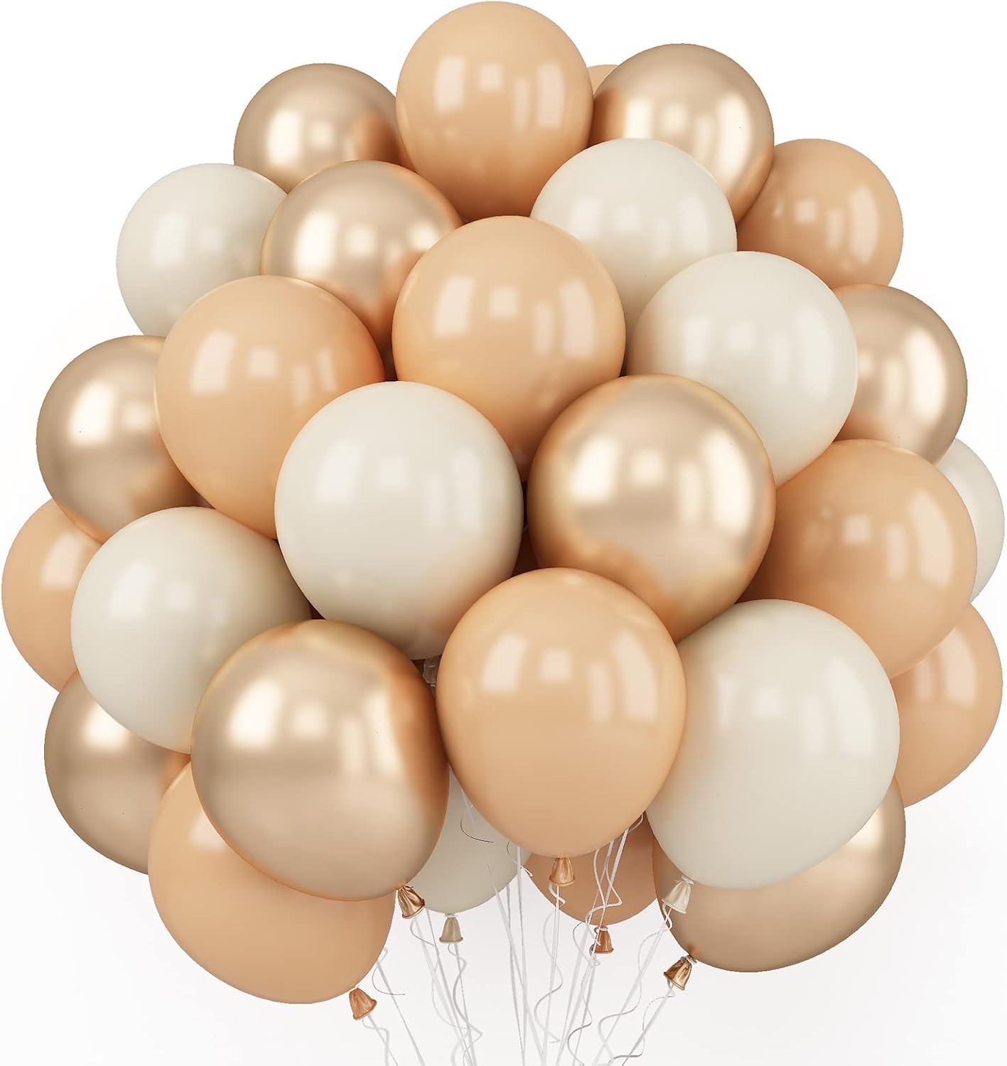 Amazon.com: FEYG Beige Balloons,12 Inch 50PCS Cream balloons Nude ...