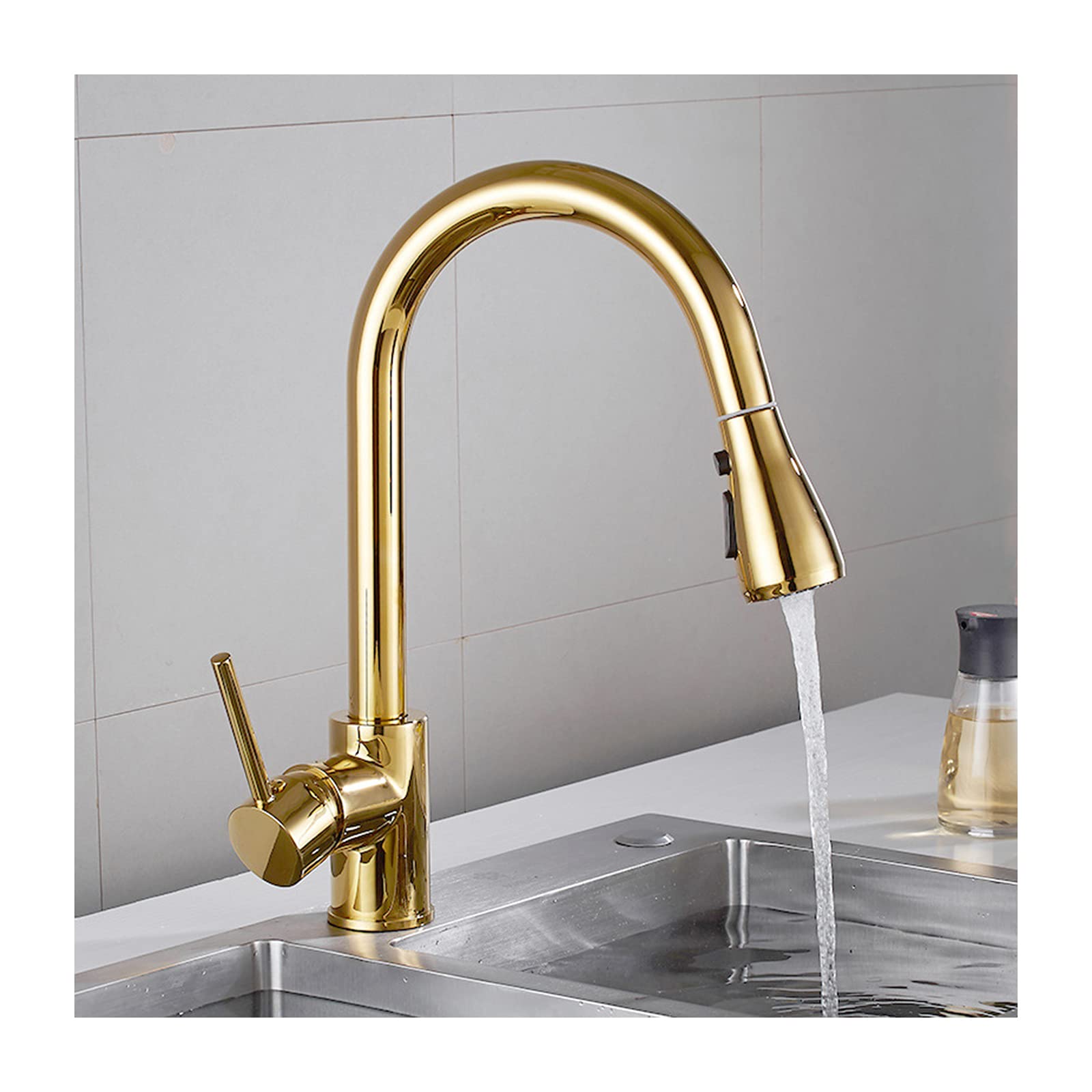 Unlacquered Brass Kitchen Faucets Gold Color Solid Brass Bathroom