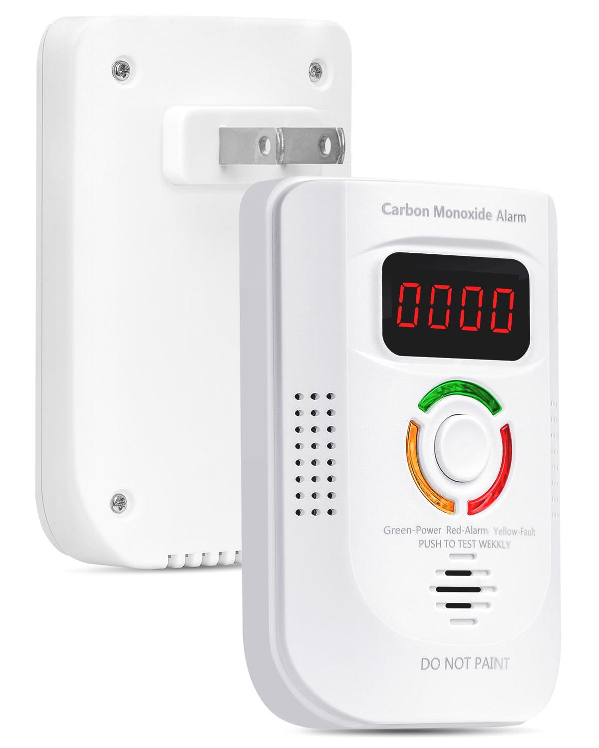 Carbon Monoxide Detectors Plug in, Phsmont Portable CO Detectors with ...