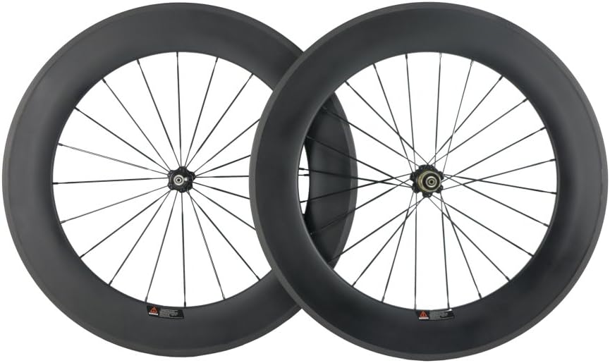 WINDBREAK BIKE 100% Carbon Fiber 88mm Depth Clincher Wheelset Road Bike ...