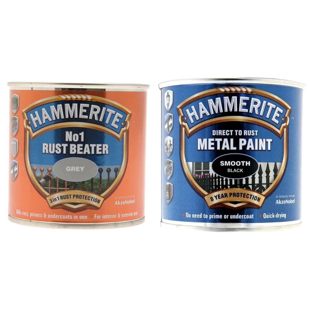 Hammerite 5158238 250ml Number 1 Rust Beater - Grey & Direct to Rust ...