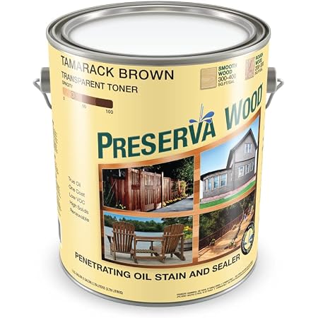 Preserva Wood 1 Gal. 100 VOC Transparent Oil Based Tamarack Brown ...