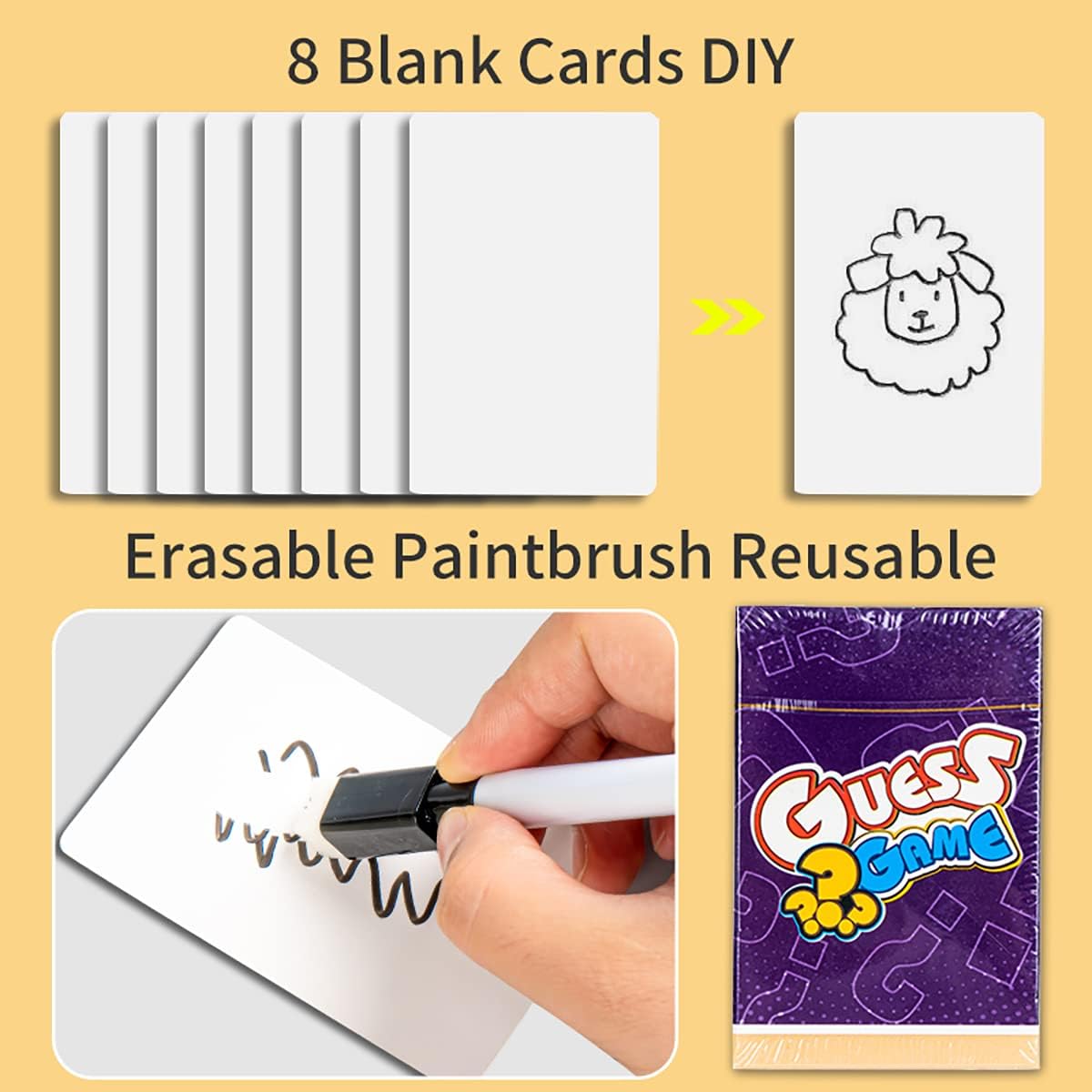 Guess who Multiplayer Draw Card Games, Guess in 270 Cards with 5 Types ...