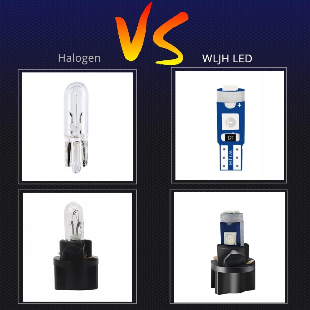 Snapklik.com : 10 Pack Blue Canbus T5 Led Bulb 2721 37 74 Wedge Lamp ...