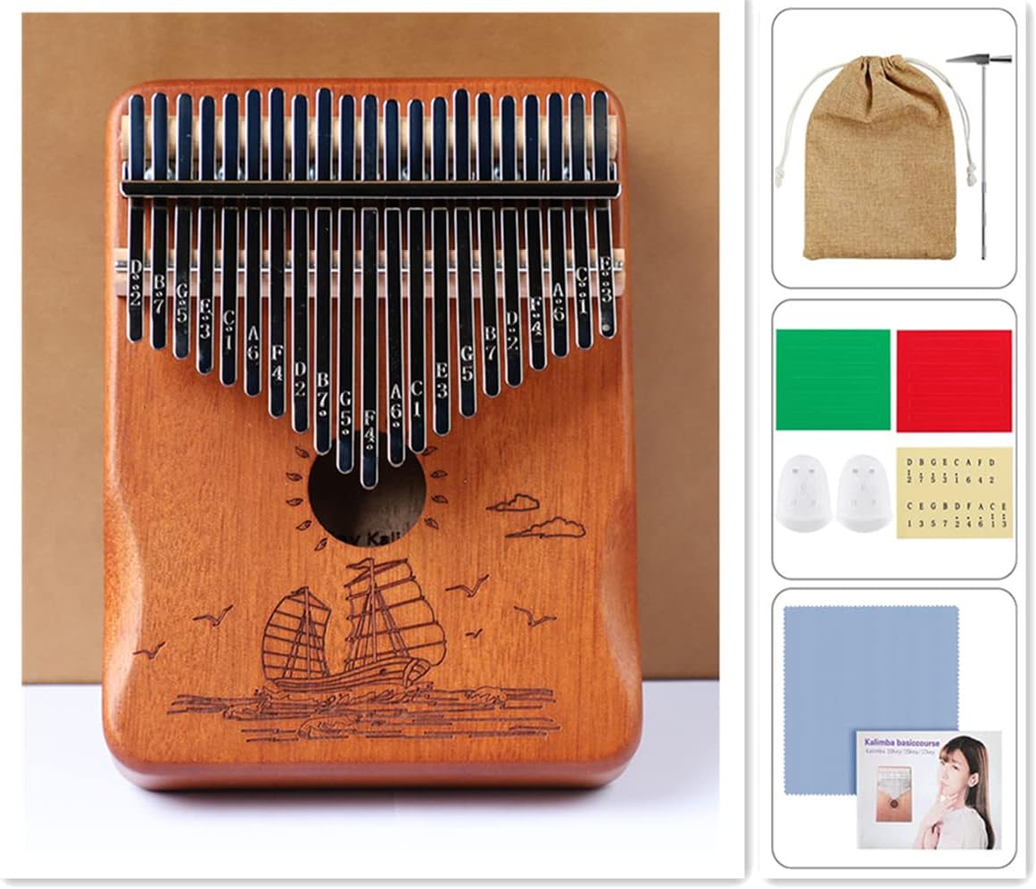 Amazon.com: Masanori Kalimba 21-key finger piano for easy portability ...