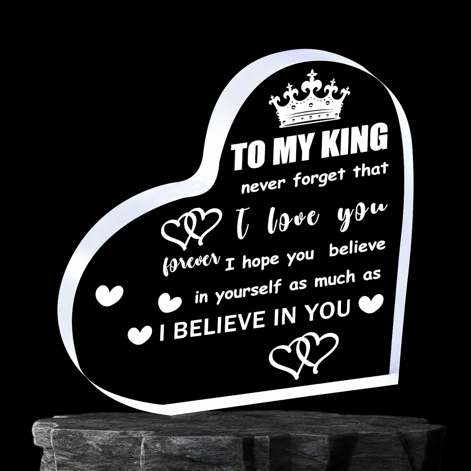 Amazon.com: To My King - Boyfriend Gifts for Men, Wife's Romantic Heart ...