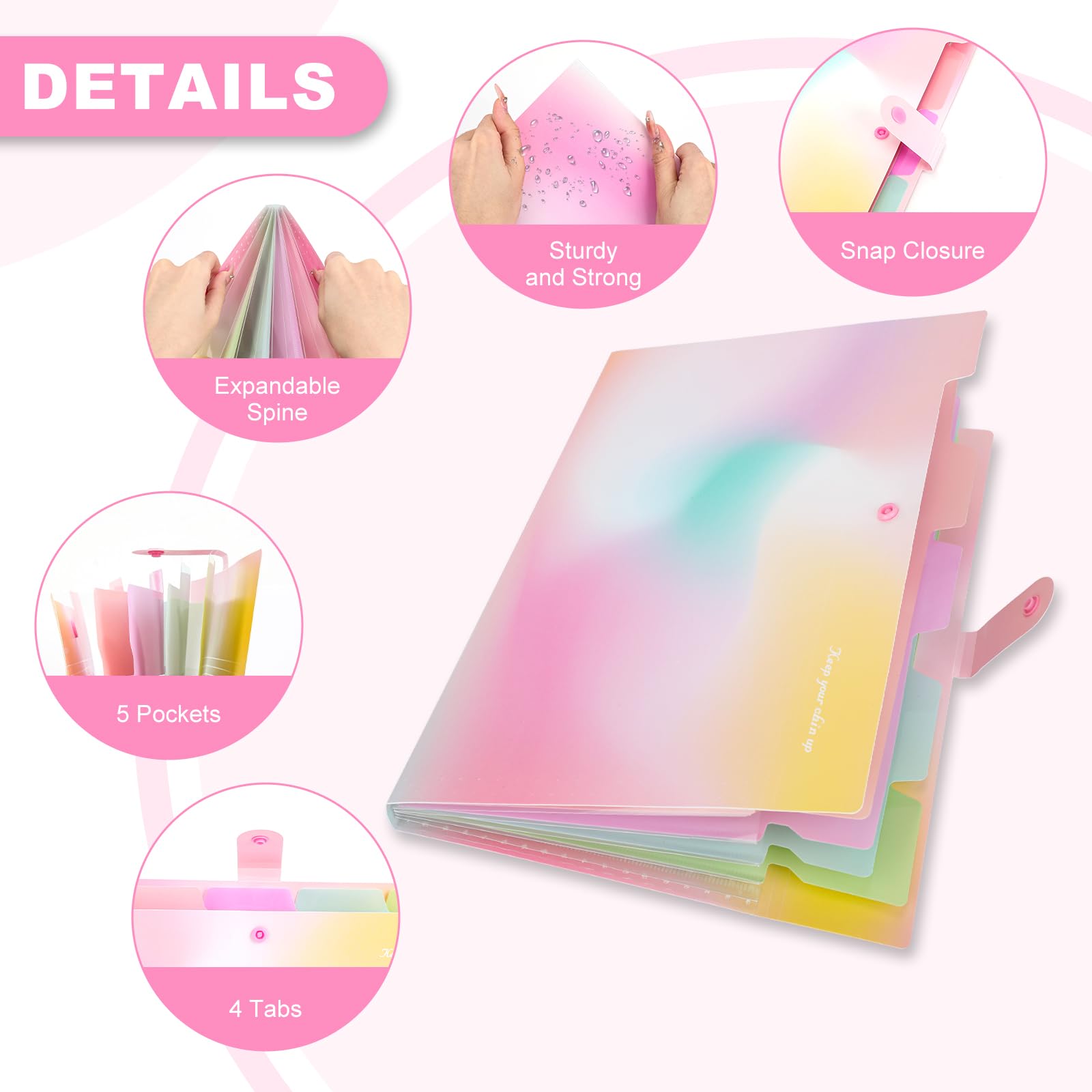 Snapklik.com : Ddaowanx Expanding File Folder, Letter A4 Size Accordion ...