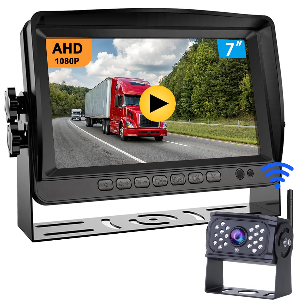 Amazon.com: B-Qtech 7 inch Wireless Backup Camera System Digital Signal ...