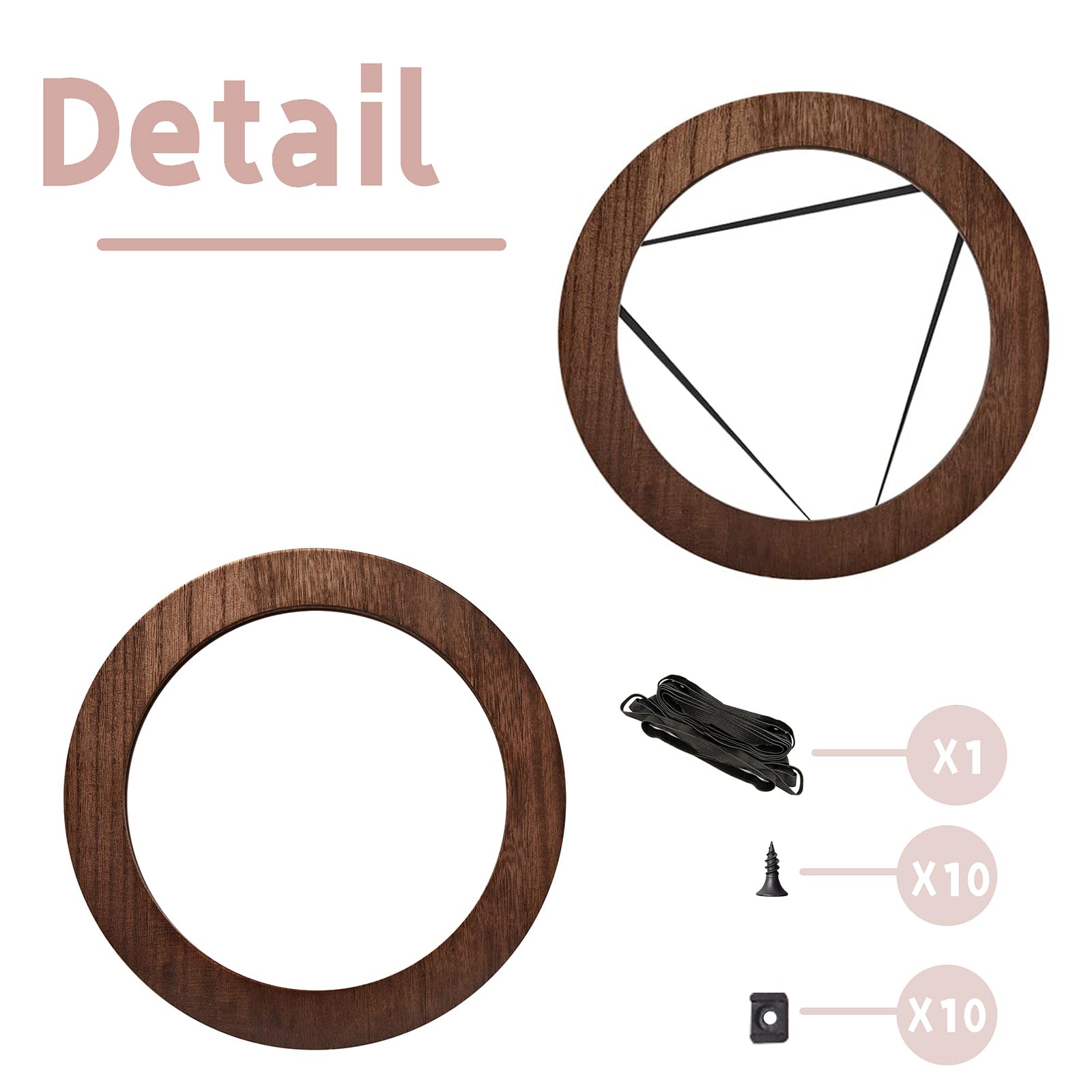 Snapklik.com : QoTang 3 PCS 8 Inch Wood Embroidery Hoop Round ...