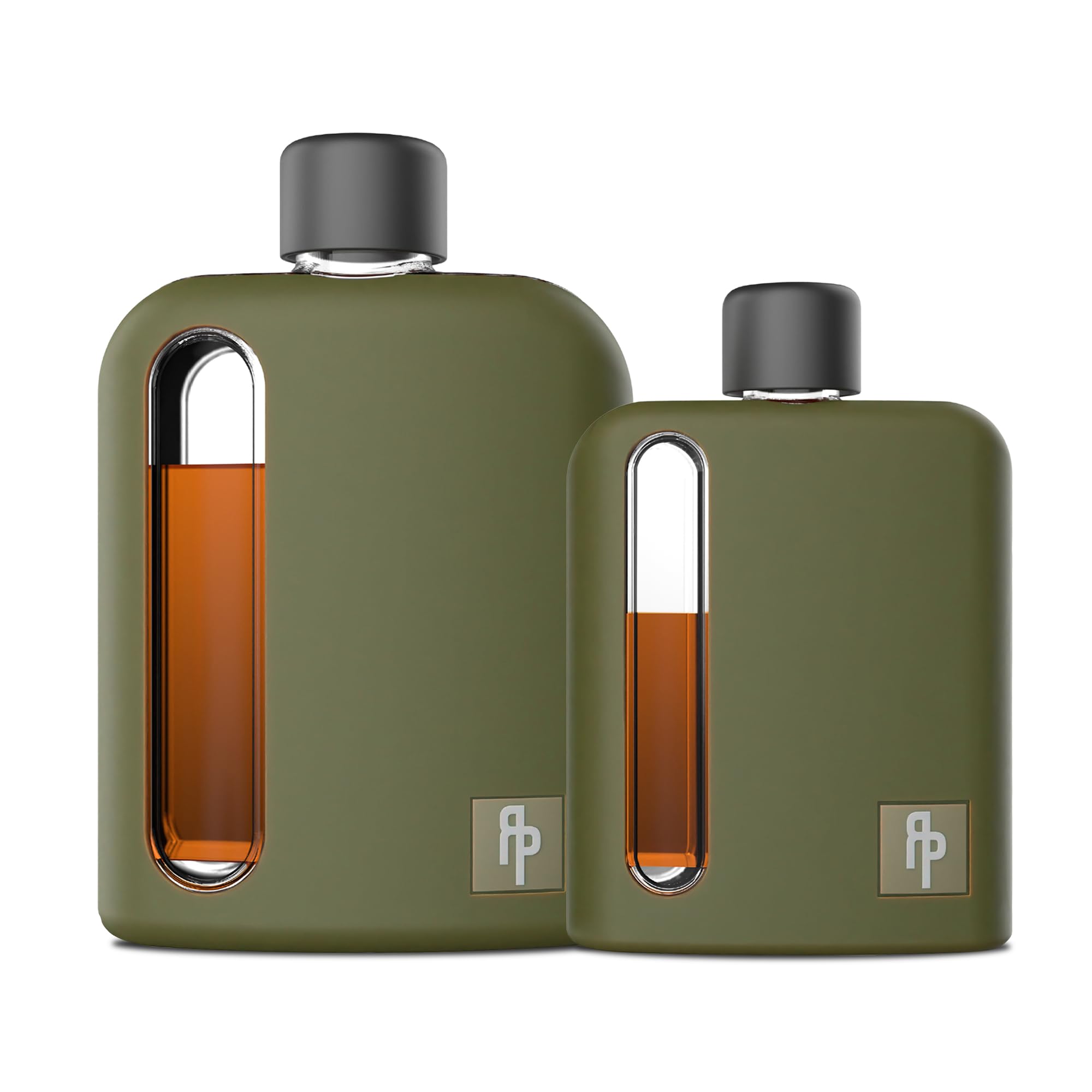 Snapklik.com : Ragproper Modern Glass Hip Flask For Men