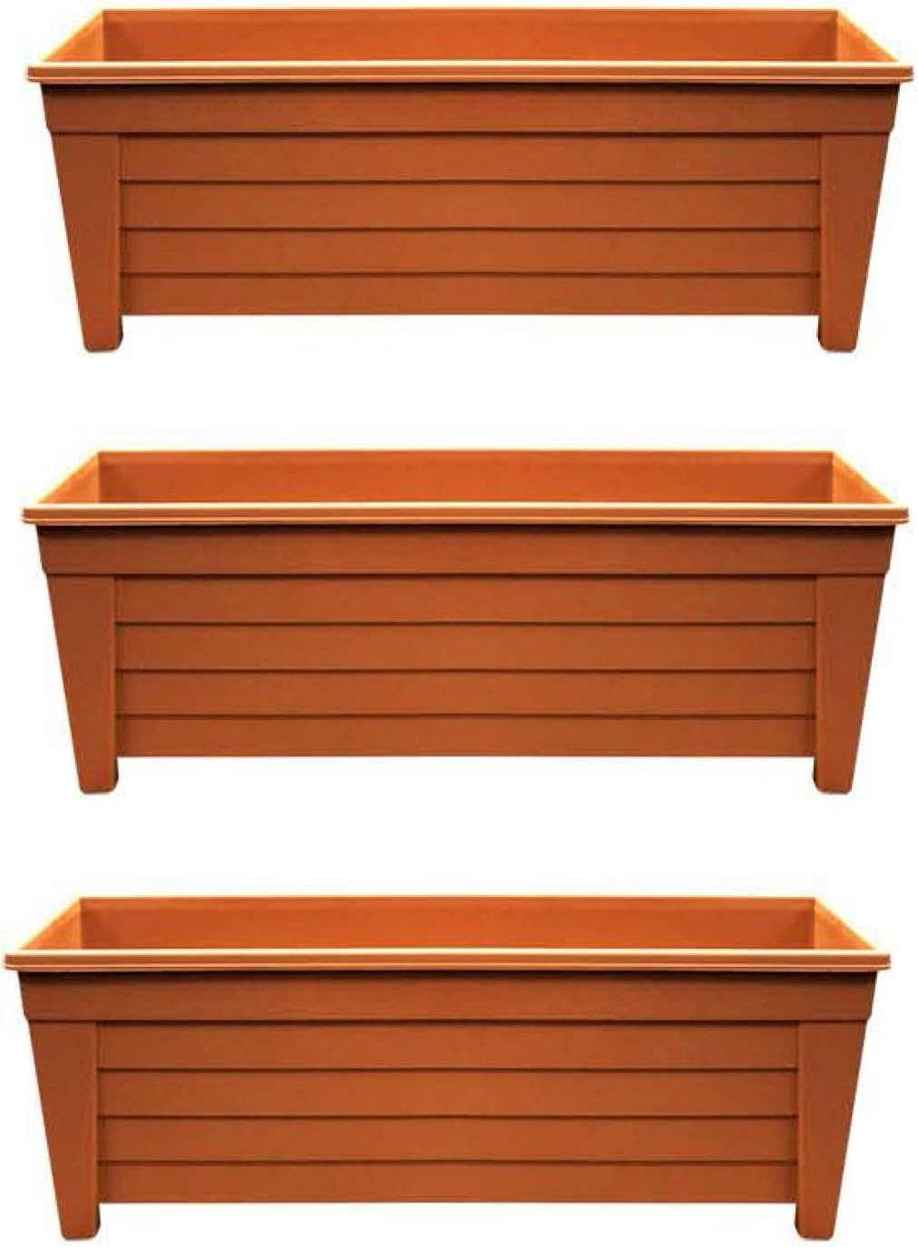 Optimal Products Long Trough 55cm Plant Pot Plastic Planter Indoor Home ...