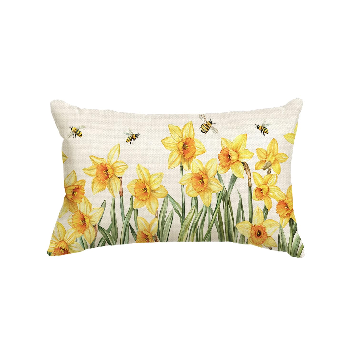 Amazon.com: AVOIN colorlife Daffodils Spring Throw Pillow Cover, 12 x ...