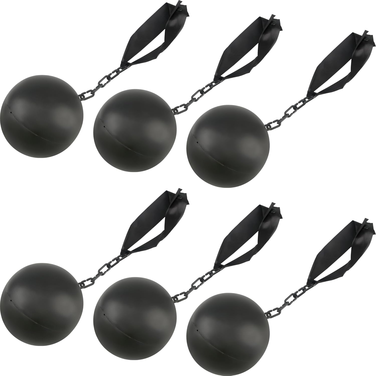 Amazon.com: Cagemoga 6 Pack Halloween Ball and Chain Plastic Prison ...