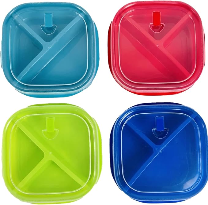 Amazon.com: Freedom Farms Microwave Food Storage Tray Containers - 3 ...