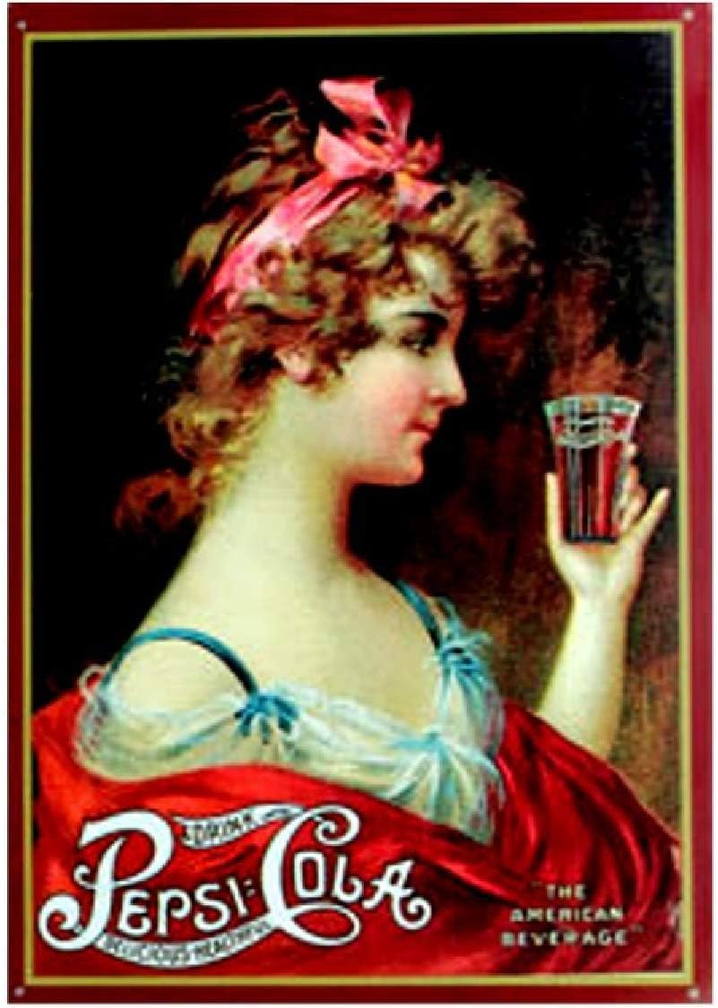 Amazon.com: Signs 4 Fun SIGP33 Pepsi Girl Metal Sign, Red : Home & Kitchen
